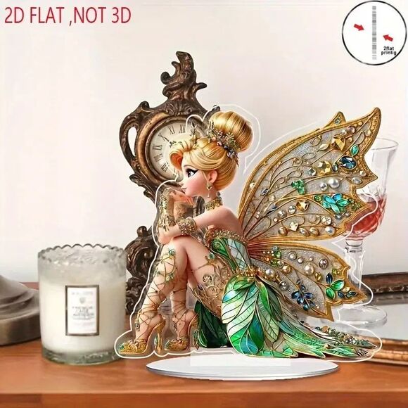 Unbranded | Accents | Fairy Elf 2d Flat Acrylic Table Window Monitor ...